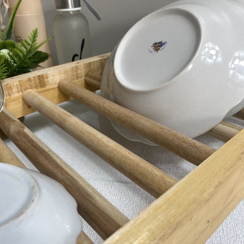 KAYU Wooden PLATE RACK / MULTIPURPOSE SHELF / MULTIFUNCTIONAL SHELF ...