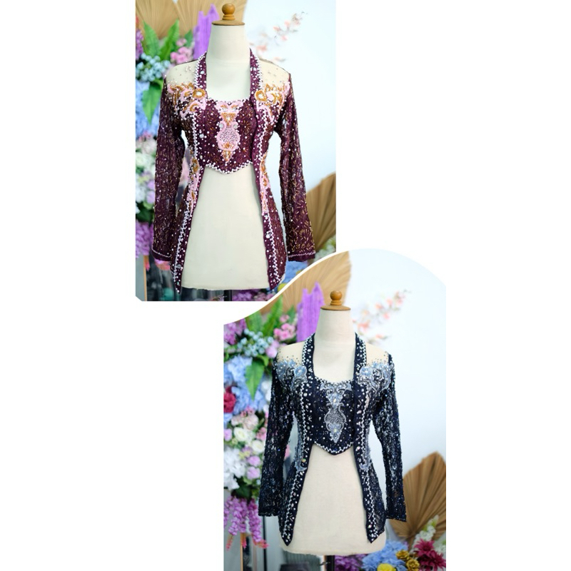 Sinden NIKEN SALINDRI KEBAYA, BURGUNDY KEBAYA, LUXURY SINDEN KEBAYA ...