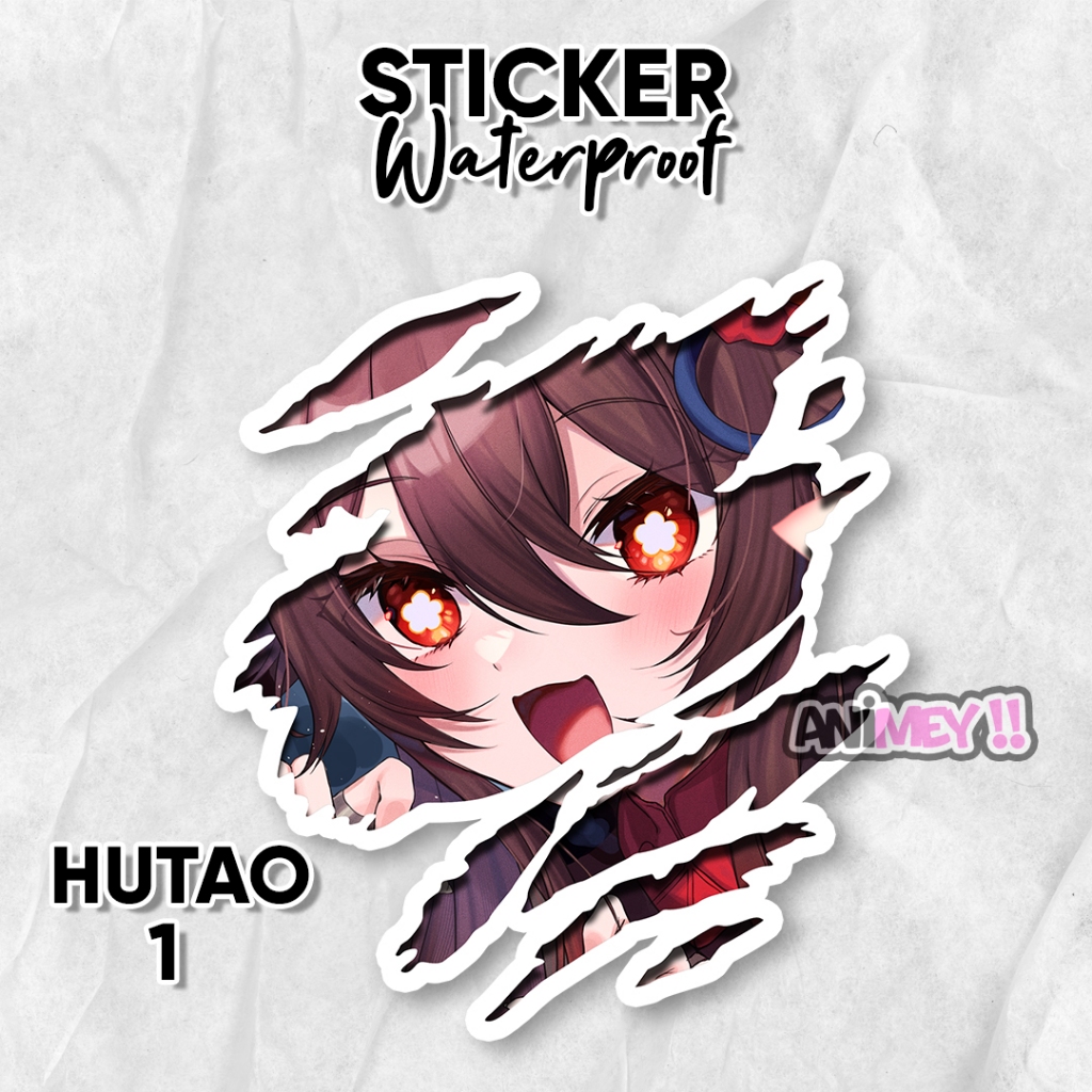 Hutao Genshin Impact Scratch Sticker / Waterproof Anime Sticker ...