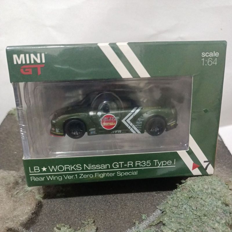 Mini GT 07 LB*WORKS Nissan GT-R R35 Type I Rear Wing Ver.1 Zero Fighter ...
