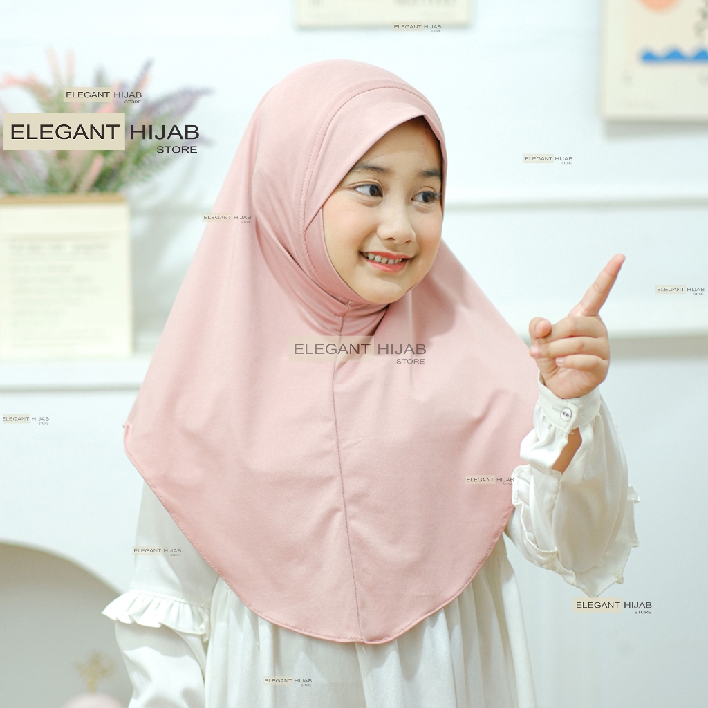 Malay Chin Hijab for Children 4-7 years / Hijab for Children Chin Malaysia Jersey / Bergo ...