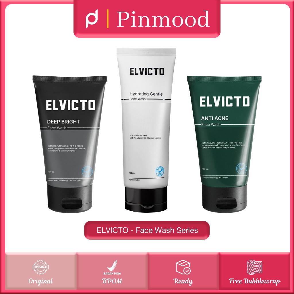 Elvicto - FACE WASH SERIES (100 ml) - DEEP BRIGHT Men's Facial Cleanser | Anti-acne | Hydrating ...