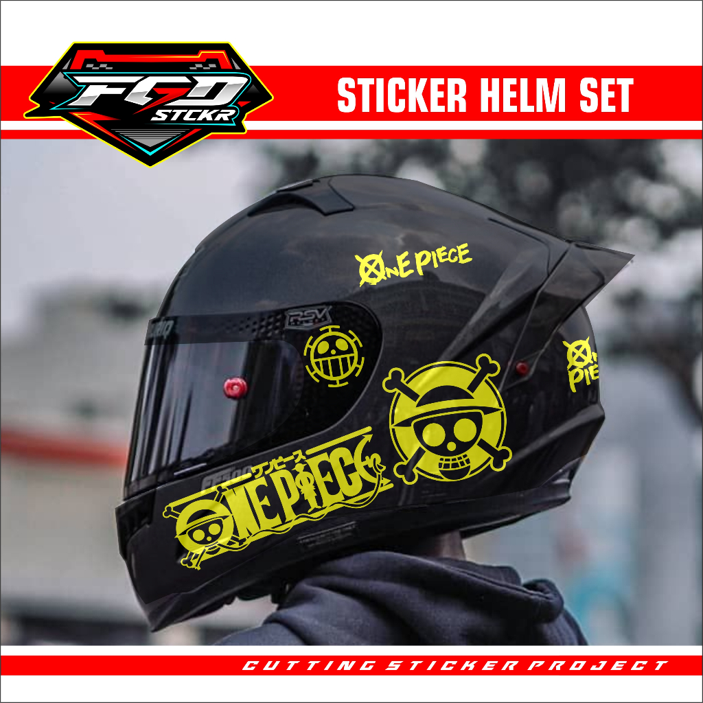 Helmet STICKER - ONE PIECE HELMET SET CUTTING STICKER | Shopee Malaysia