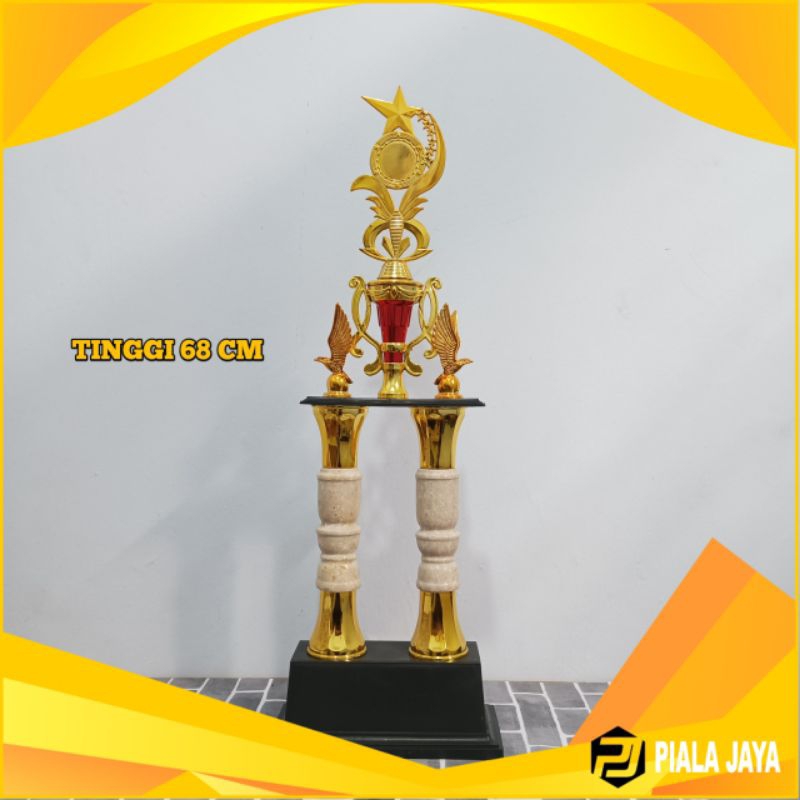 Two BASKET FOOT CUP 12 HIGH MARBLE COMBINATION VASE | Two LEG TROPHY ...