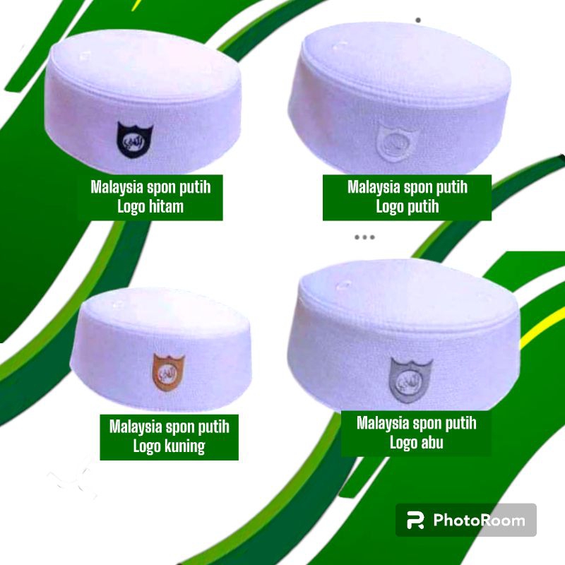 PUTIH White malaysian peci logo peci haji songko adult men and children ...