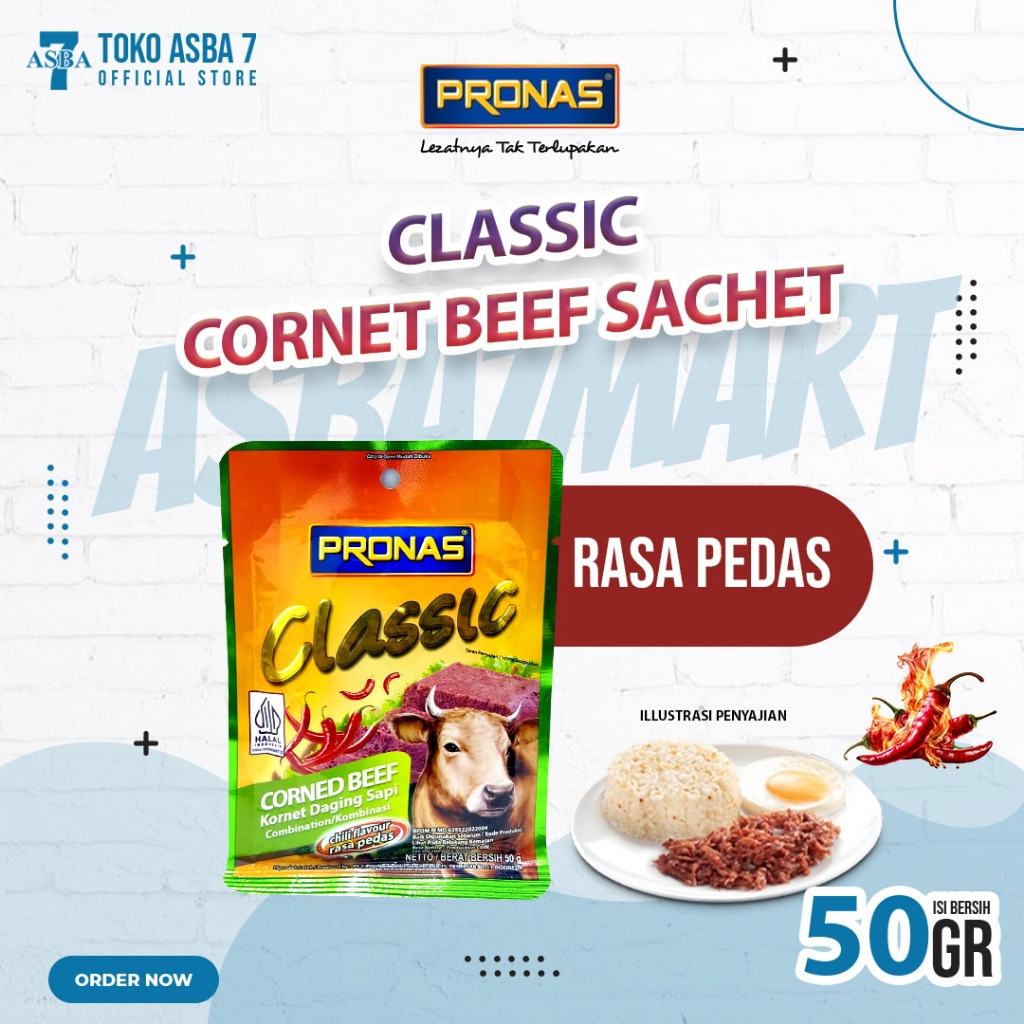 Pronas CLASSIC CORNED BEEF SACHET ALL VARIANT | Shopee Malaysia
