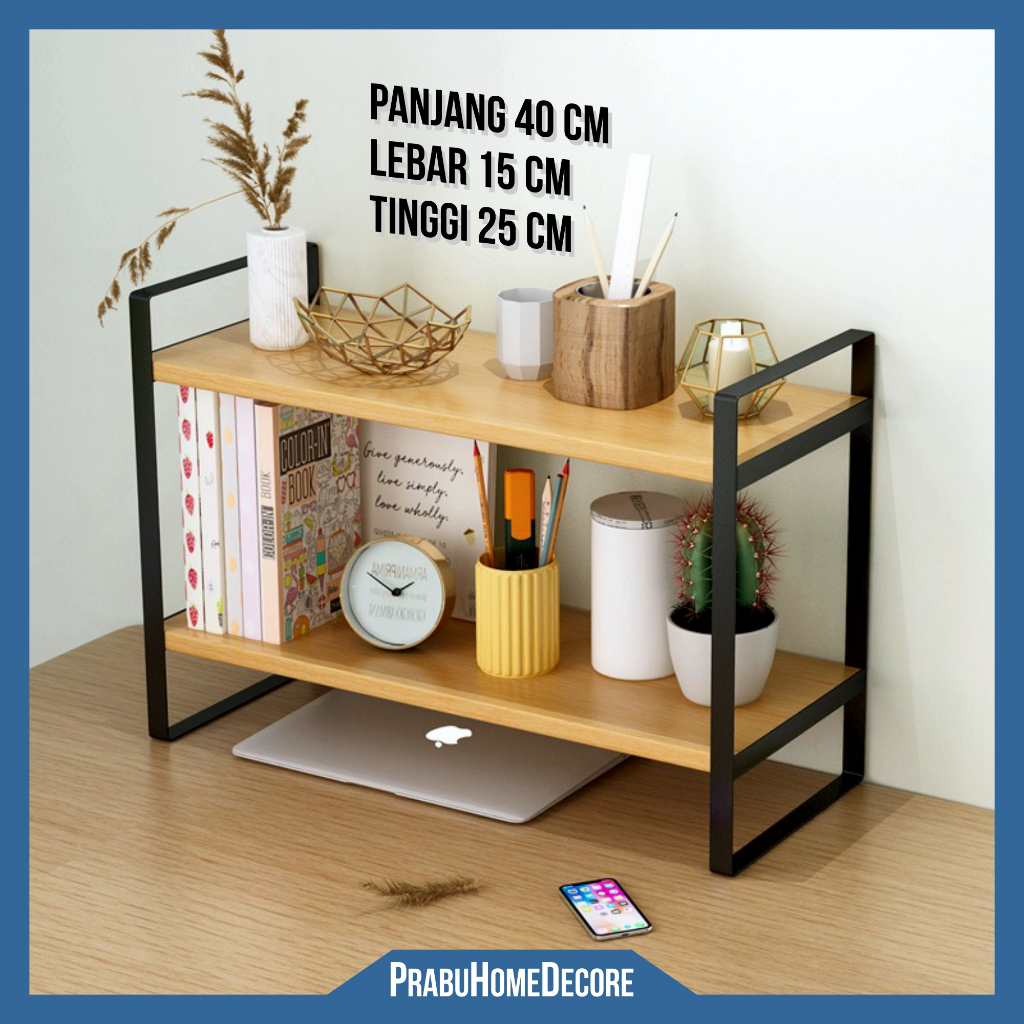 KAYU Furniture 1 Set of Wooden Shelf Holder 2 Tier Multi-Purpose ...
