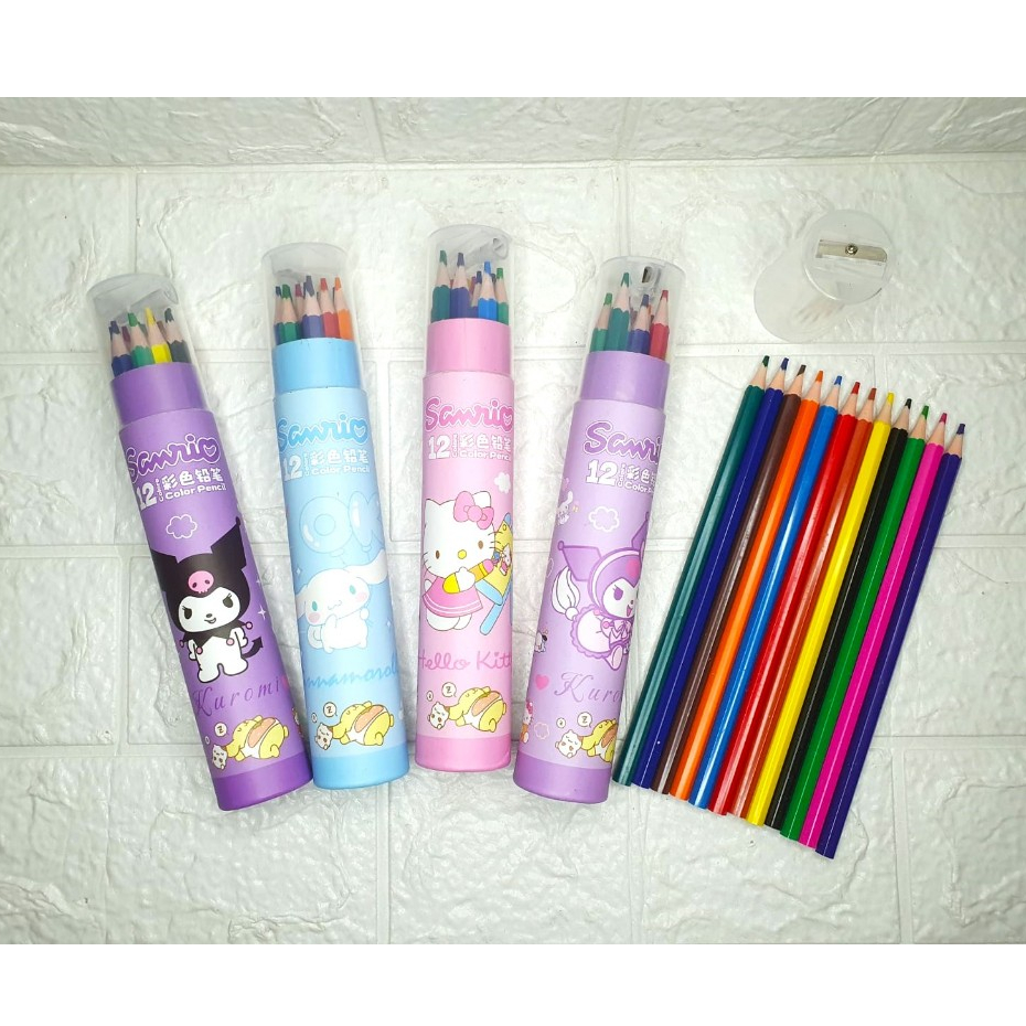 12w LABUBU Colored Pencils + Fancy Shavings SANRIO / LABUBU Characters ...