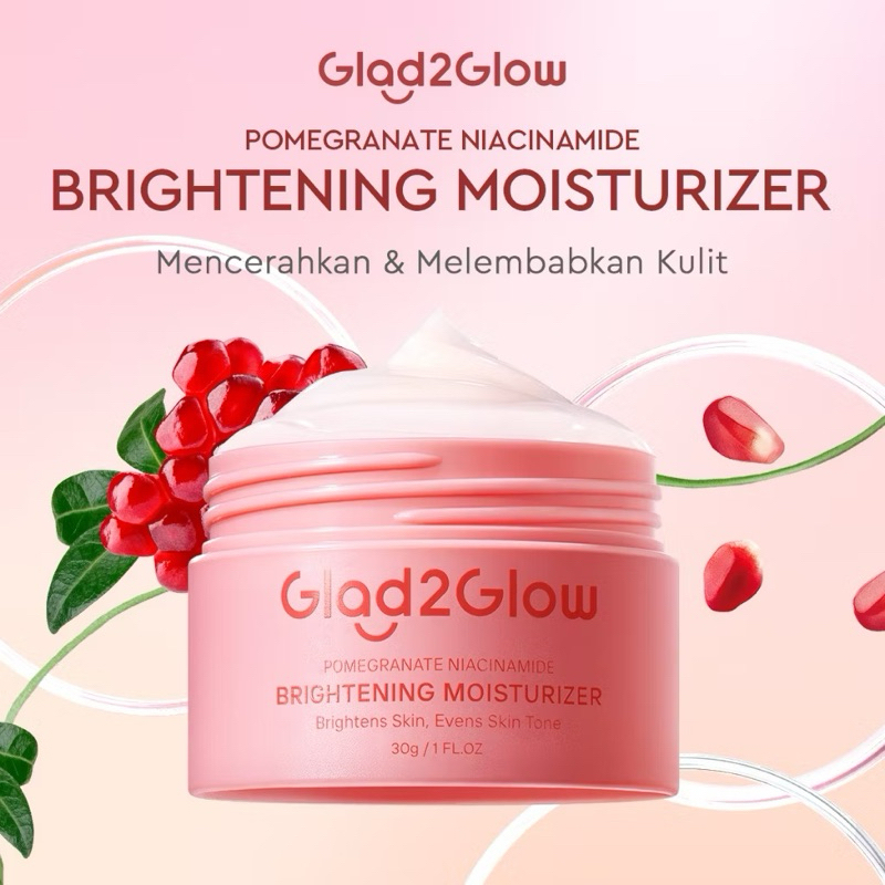 Glad2glow Brightening Moisturizer Niacinamide 5% Pomegranate 30g | G2g ...