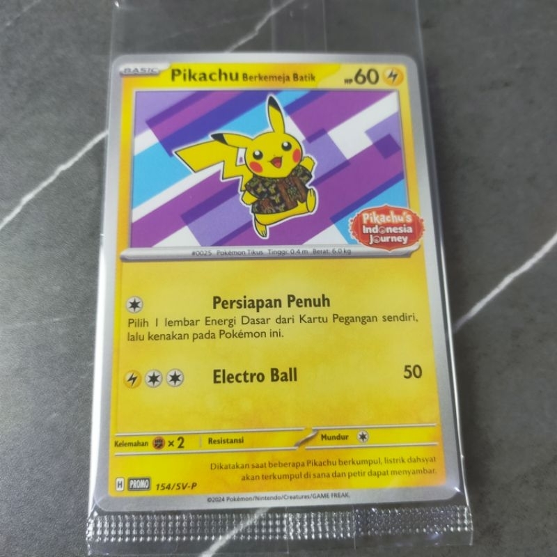 Pokemon Pikachu Batik Card Blue / Pink / Green / Purple Original TCG ...