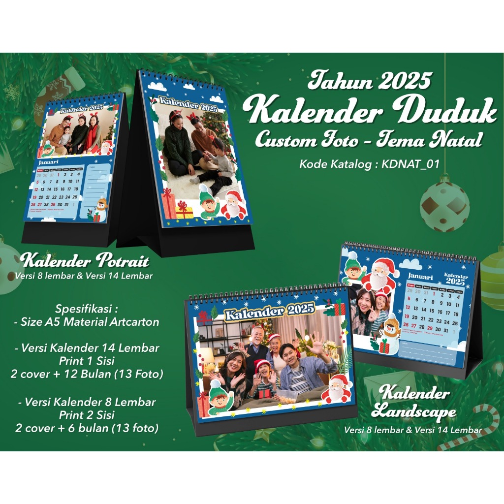 CUSTOM TABLE CALENDAR / SITTING / 2025 CALENDAR / POTRAIT TABLE ...