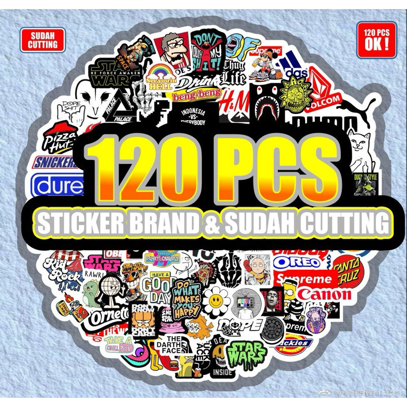 HP Sticker pack 120pcs aesthetic stickers brand stickers case stickers ...