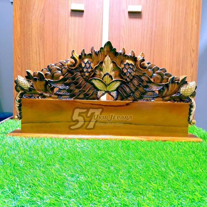 KAYU Fully Carved Nameplate - Teak Wood Company Position Nameplate ...