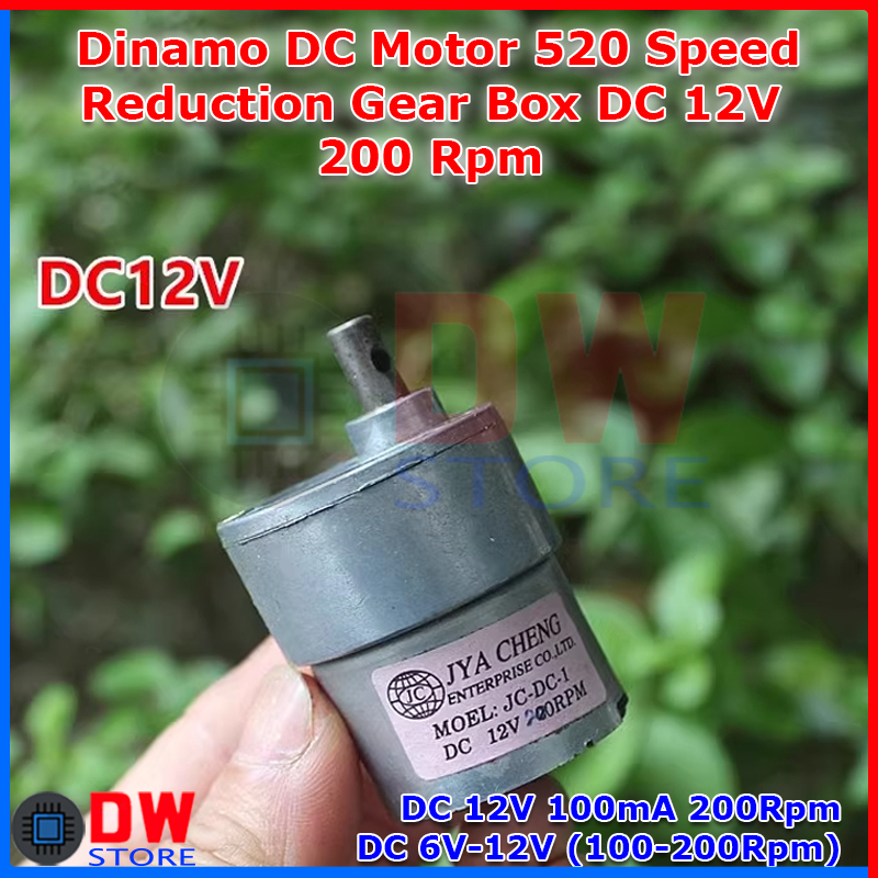 Dynamo DC Motor RS-520 520 Speed Reduction Gearbox Gear DC 12V 5V-12V ...