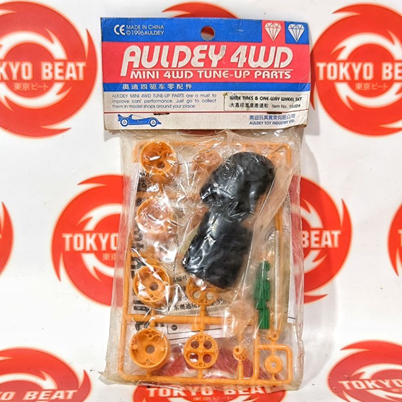 Auldey MINI 4WD WIDE TIRES & ONE WAY WHEEL SET TAMIYA OLD STOCK ...