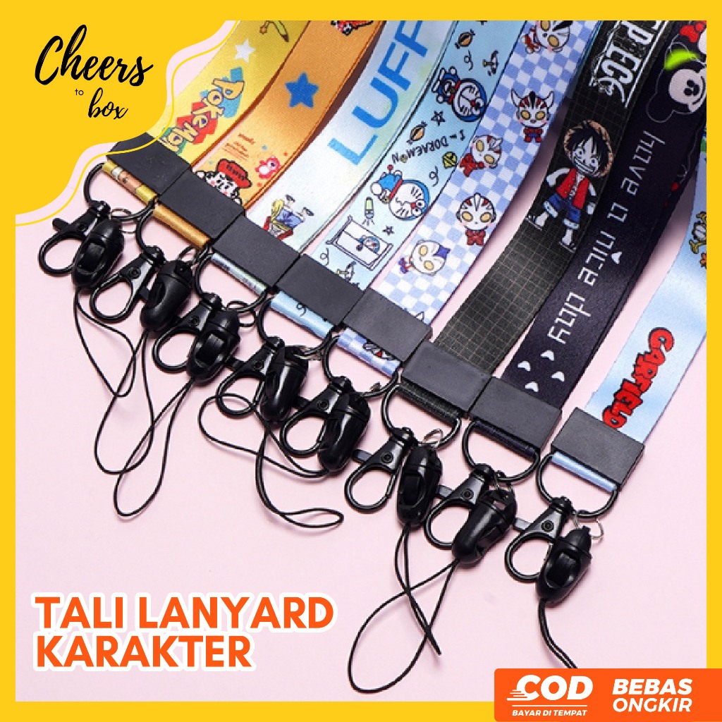 GANTUNGAN [T002 - Part 3] HP Strap Lanyard / Multipurpose Lanyard / Cute Character Neck Strap ...