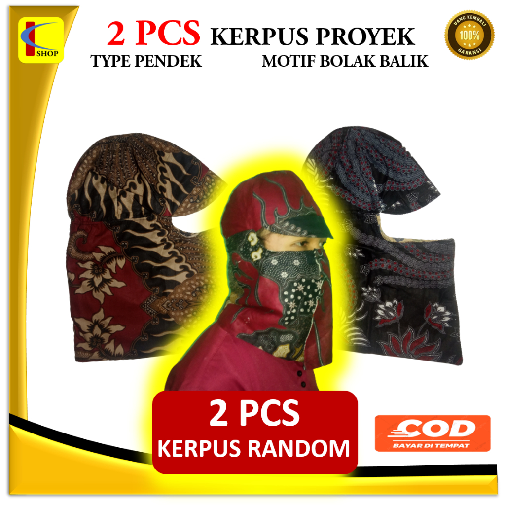 KATUN 2 PCS Short Project Kerpus Hat Welding SEBO Fishing Batik Motif ...