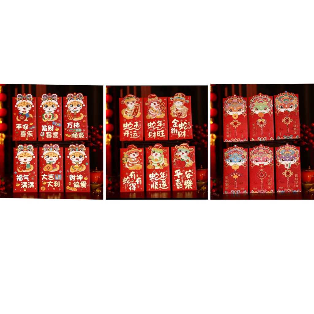 Chinese New Year long Angapao 2025 / Cute Dragon Snake Year Angpao ...