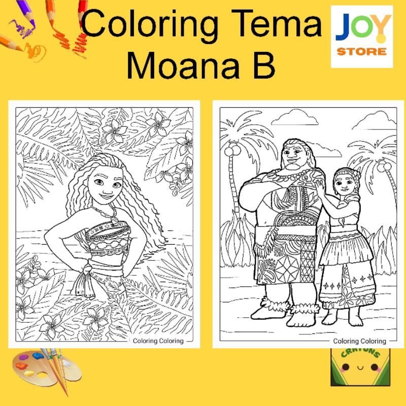 Coloring Drawing Paper sizes A4 and A5 150 gsm - Coloring Paper Moana ...