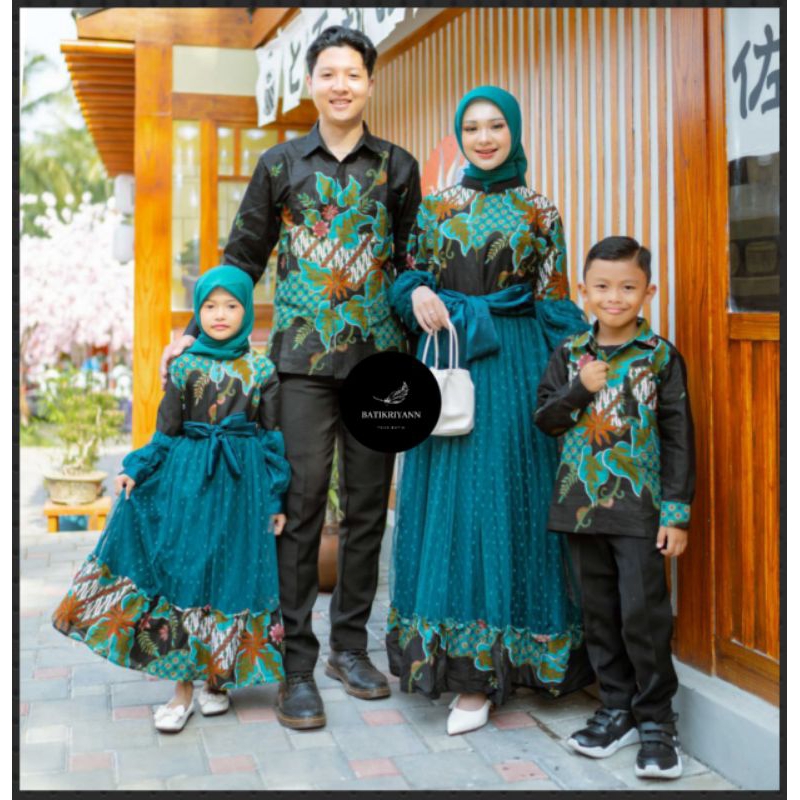 KATUN HIJAU Latest Father Son Family Couple Batik Clothes Eid Uniform ...