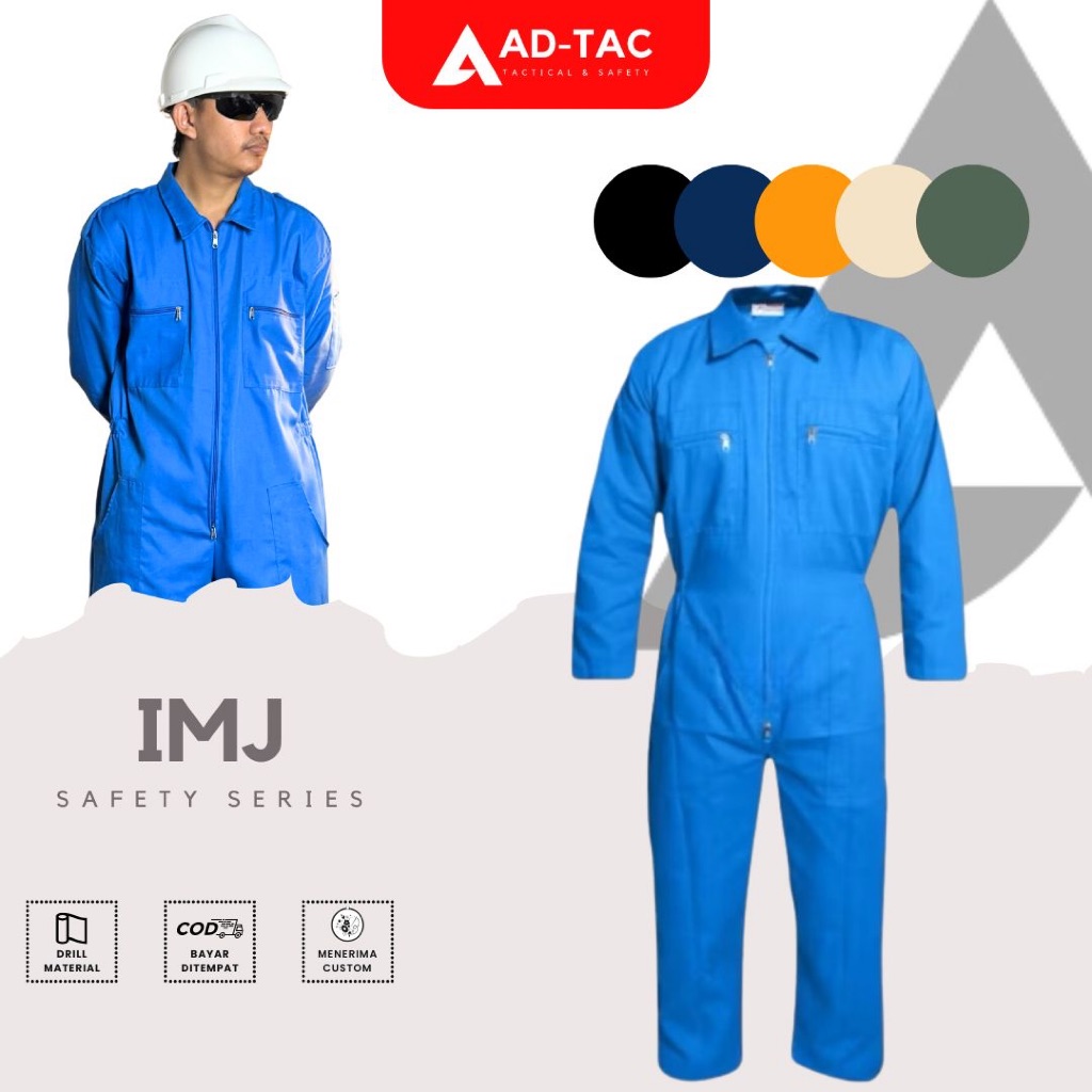 Adtac Wearpack IMJ Work Uniform Safety Coverall Project Plain Workshop ...