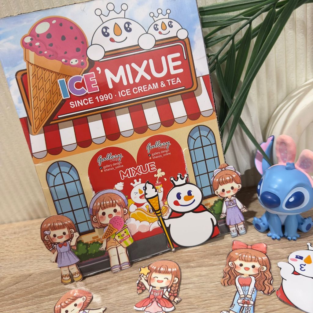 Mixue ICE CREAM PAPERBOOK QUIETBOOK HAS BEEN LAMINATED WATERPROOF ...