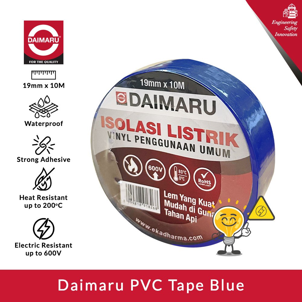 Daimaru PVC Insulation Tape Blue Electrical Insulation Blue 19 mm x 10 ...