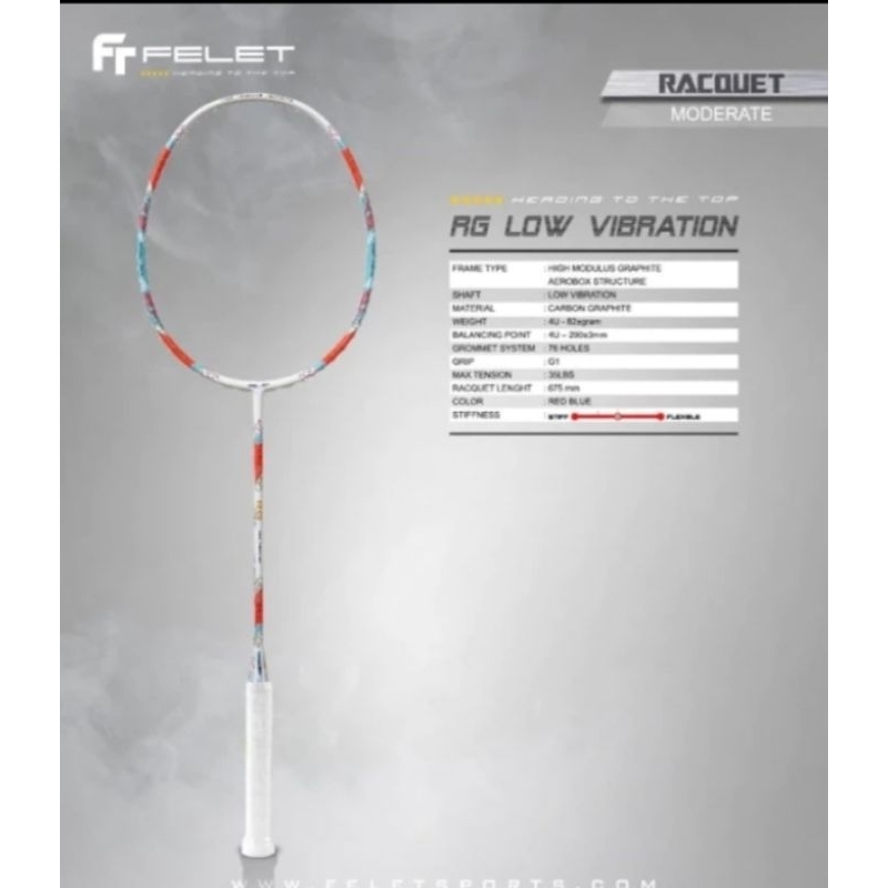 Original RG FELET BADMINTON RACKET 35LBS | Shopee Malaysia
