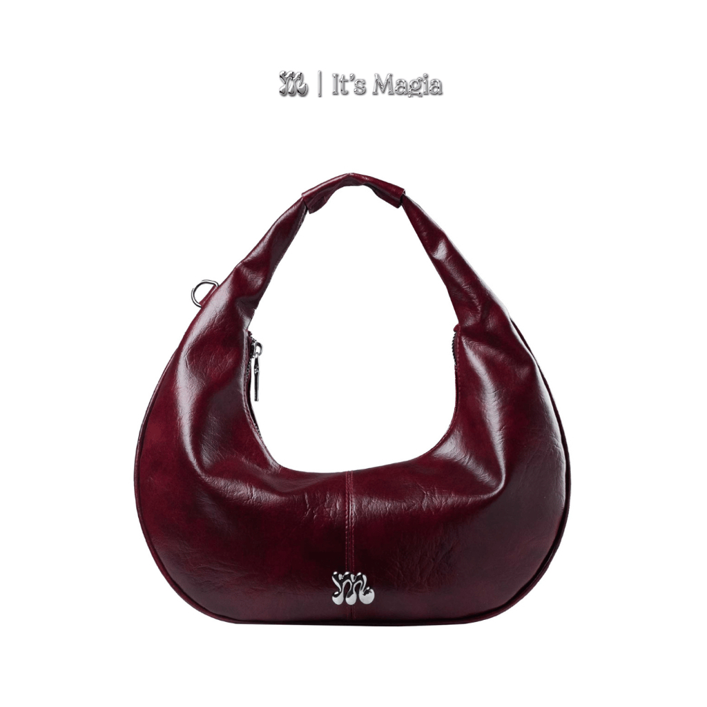 Magia Mui Bag RedWine Leather Shoulderbag | Shopee Malaysia