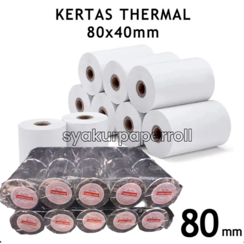 Thermal cash register paper 80x40 / Edc receipt 80MM | Shopee Malaysia