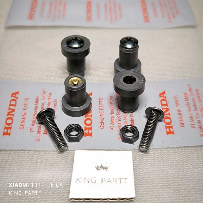 Rubber Nuts {4 sets} Visor Nut Bolt Mount M5 x 0.8 Honda PCX ADV CB CBR ...