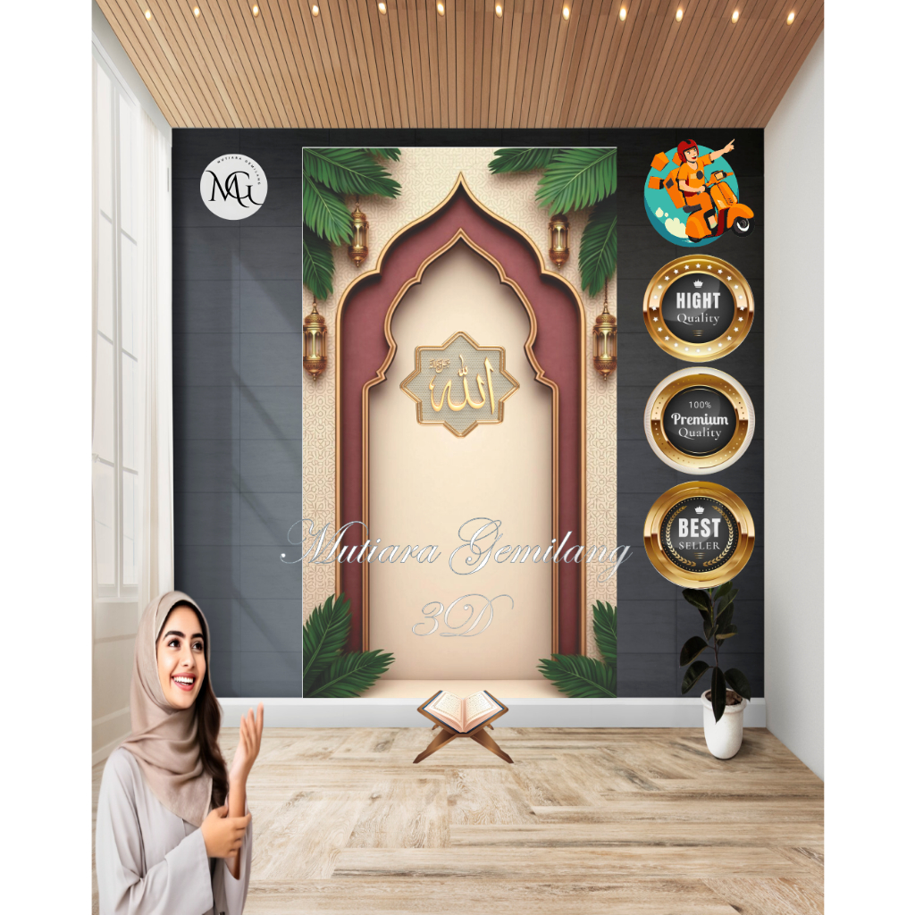 Aesthetic Mihrab Stickers 3 Motifs Prayer Room Stickers Mosque Stickers ...