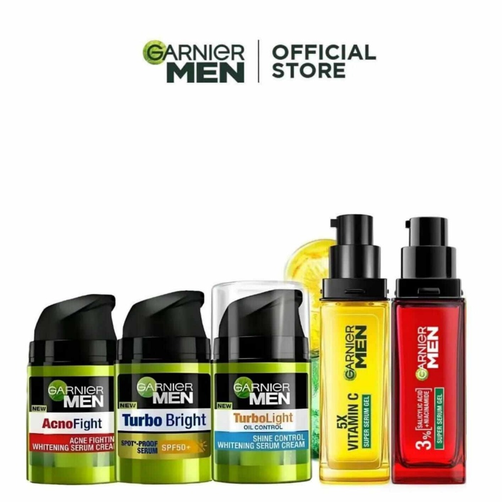 GARNIER Men Acno Fight Acne Fighting & Turbo Bright Spot Proof Serum | Men's Facial Serum ...