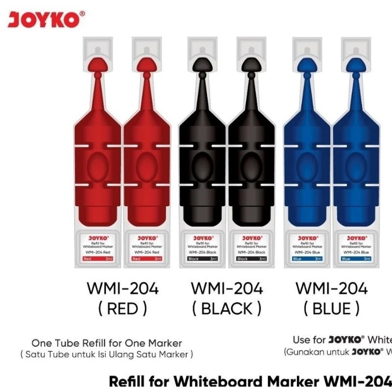 MERAH HITAM 1 Pcs) JOYKO WMI-204 Black Erasable Whiteboard & Glass ...