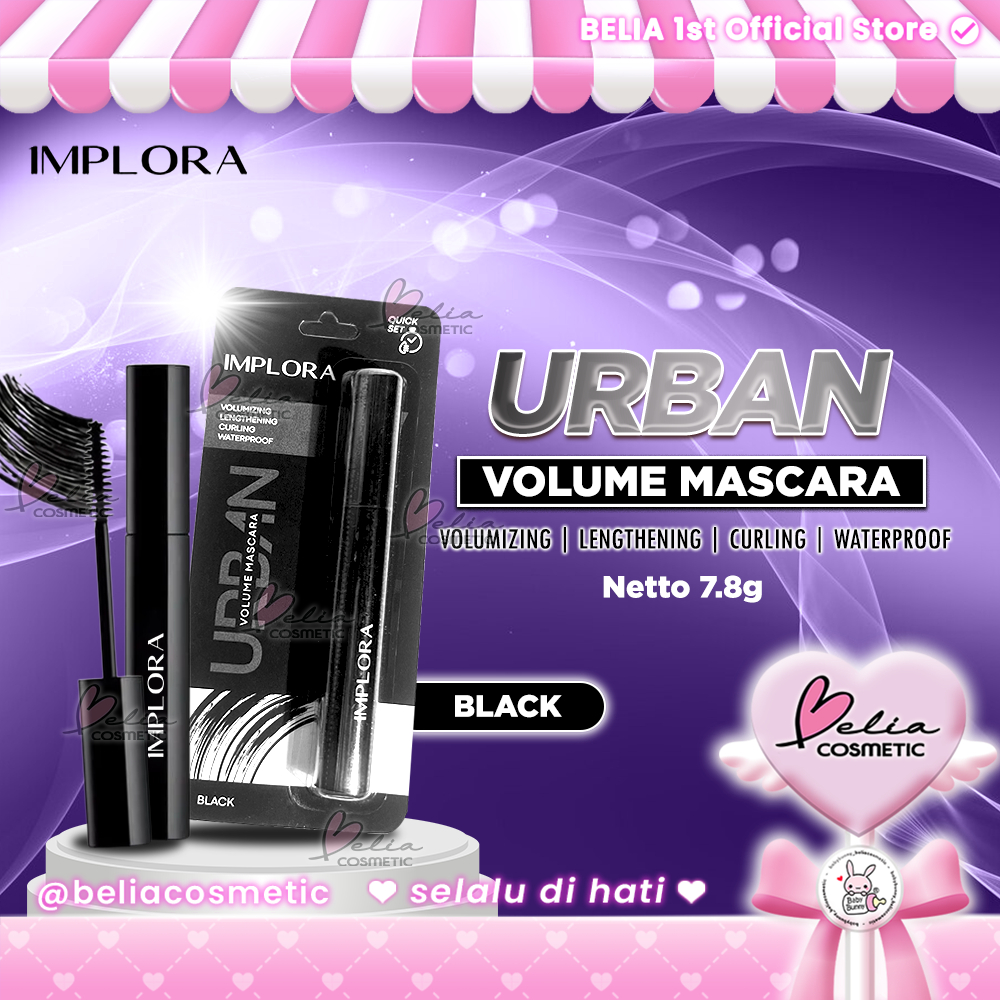 Belia IMPLORA Deep Black Mascara | Volumizing | Lengthening ...