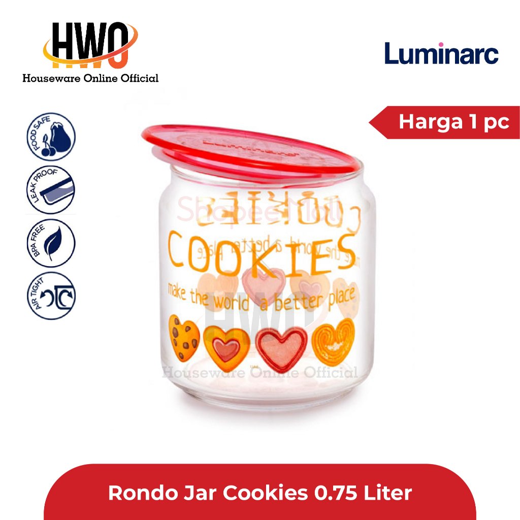 Luminarc Rondo Jar Cookies 0.75 Liter / pc | Shopee Malaysia