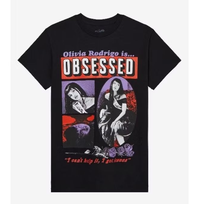 Official Merch Olivia Rodrigo T-Shirt - Obsessed Music Video Original ...