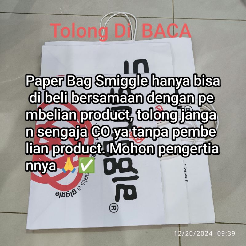 Smiggle PAPER BAG must be purchased smiggle products | Shopee Malaysia