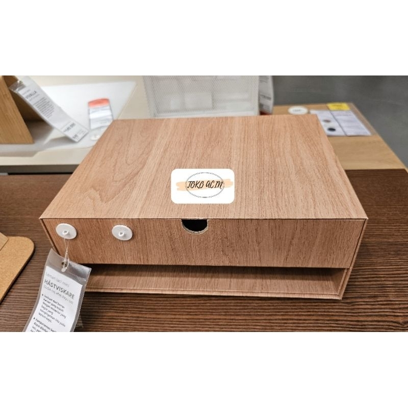 KAYU Hastviskare oak wood effect mini drawer cabinet 32x24 cm, small ...