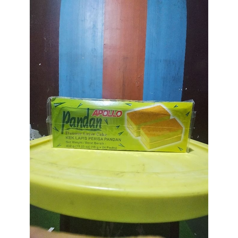 Apollo Pandan Layered Cake (24x18gr) Apollo Flavor Layer Cake Pandan ...