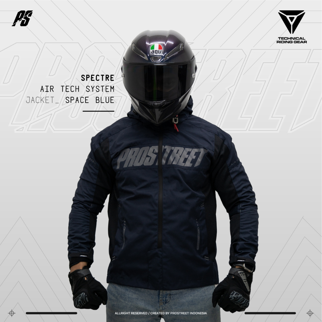 Prostreet Specter Air Tech System Space Blue Motorcycle Jacket | Shopee ...