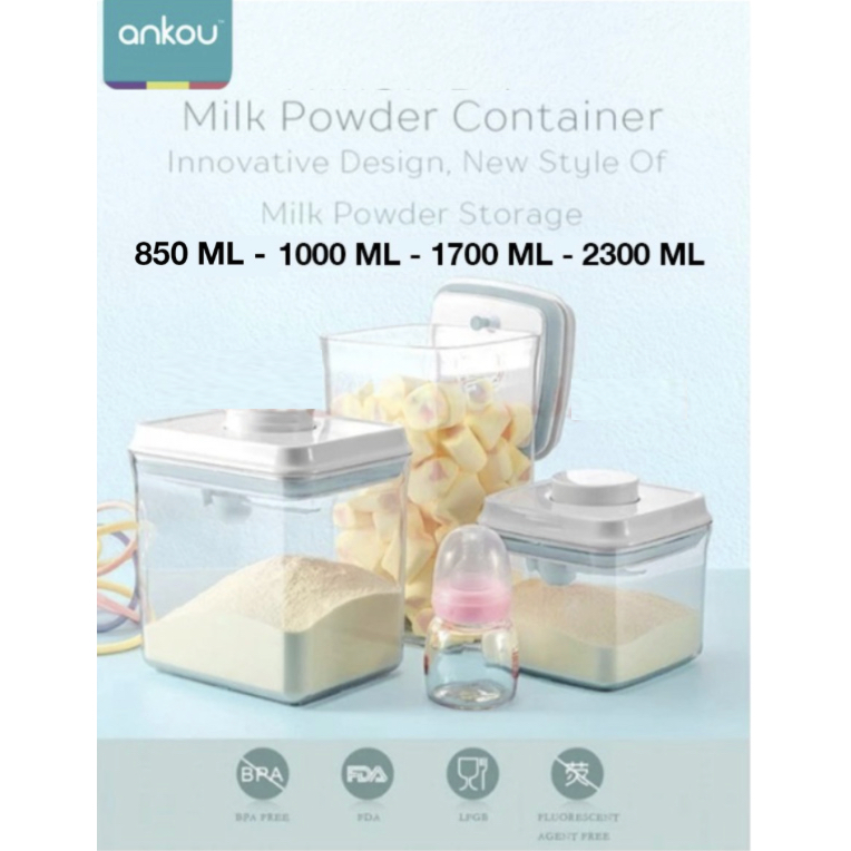 Ankou Original Milk Powder Jar Snack Food Container with Lock | Shopee ...