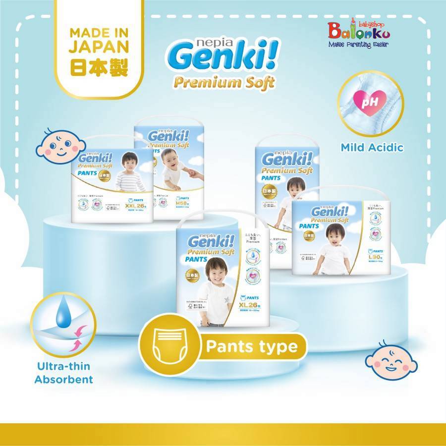 Nepia Genki Pants Baby Diapers - ALL Sizes | Shopee Malaysia
