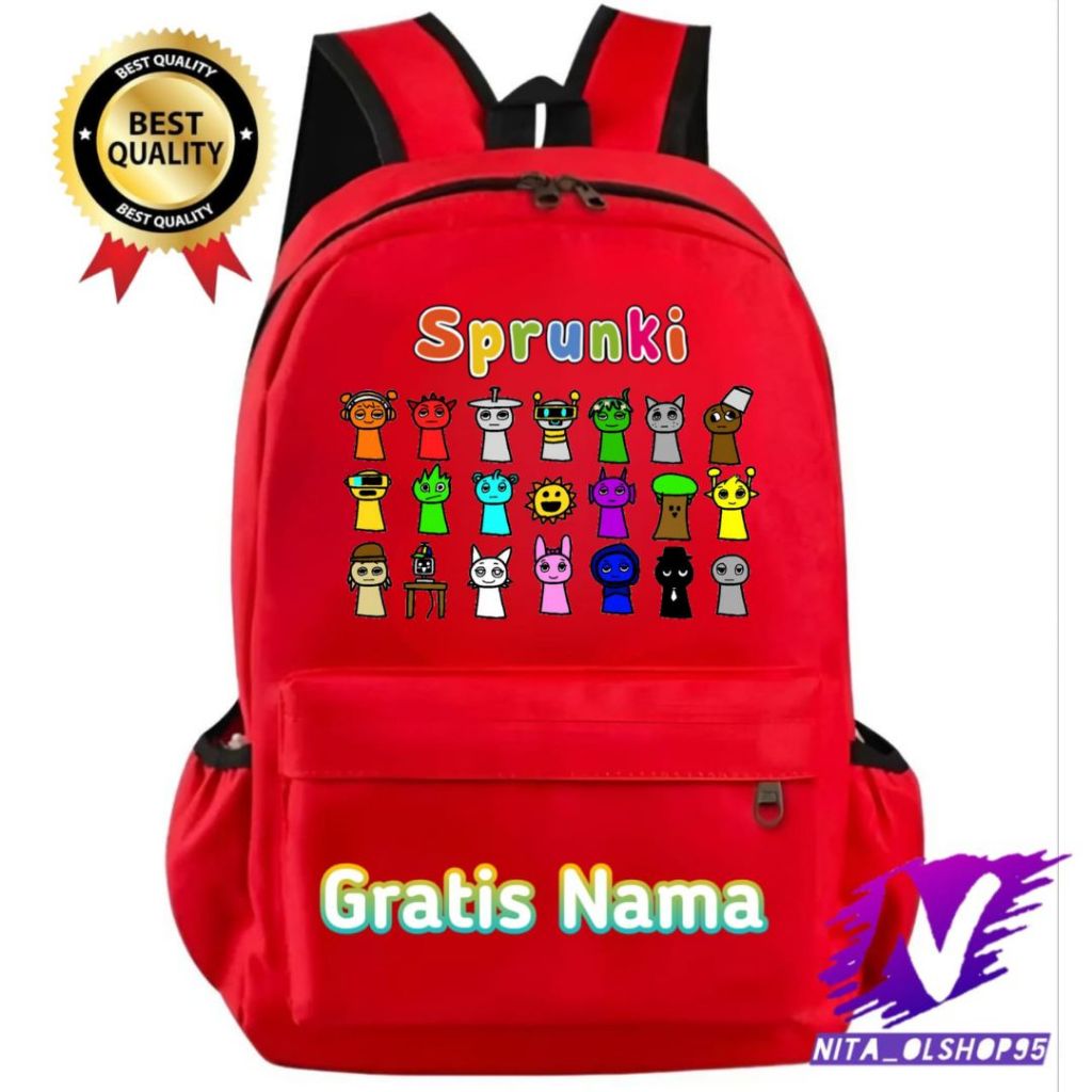 Sprunki school children's Full backpack | Shopee Malaysia