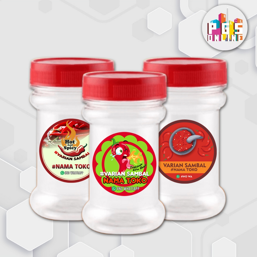 Round BONDAC Sambal Sticker DIAMETER 5 CM / Sambal Label Sticker ...