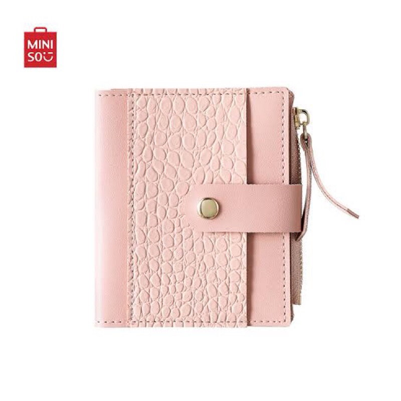 MINISO Women's Short Animal Pattern Wallet with Zipper Pink / Women's ...