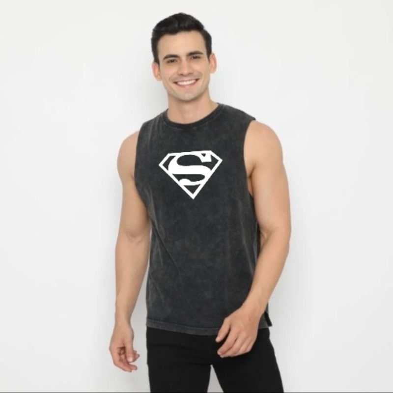 Muscle Cut Black and White Digital Print Gym Tank Muscle Tee | Shopee ...