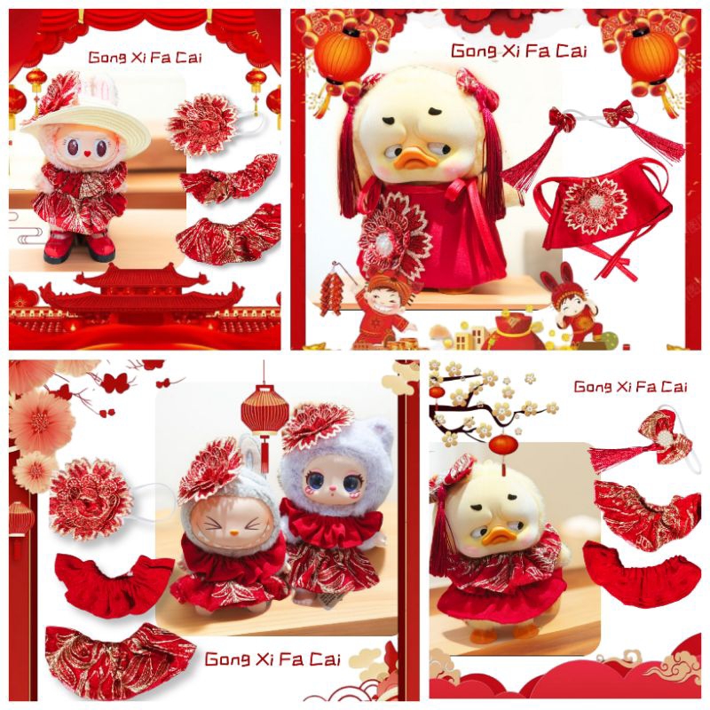 Labubu DOLL CLOTHES / UPSET DUCK / CUTE NOMMY / LABUBU DRESS / LABUBU ...