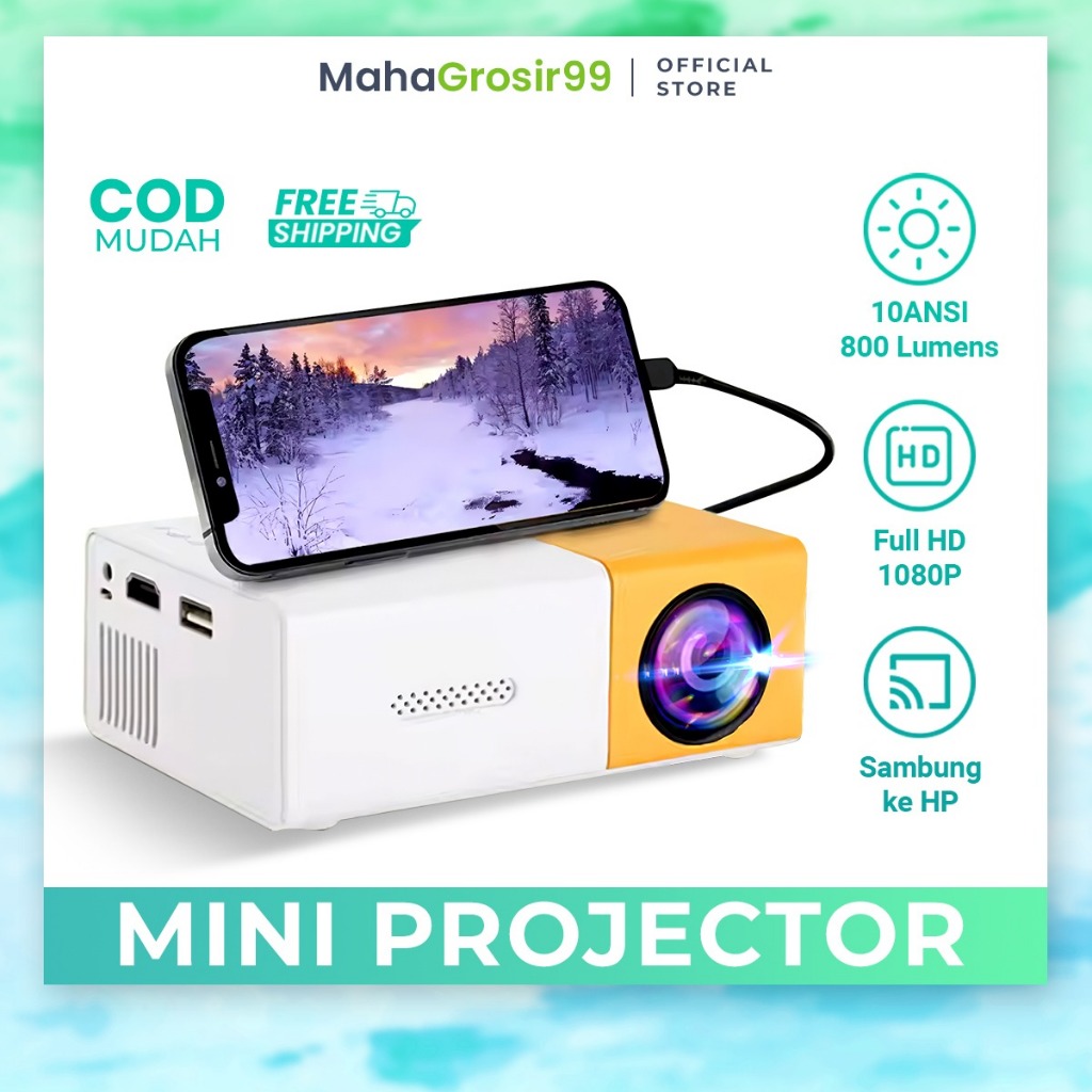HP Mini LED Projector YG300/YG 300 LCD Portable Projector Home/mini ...
