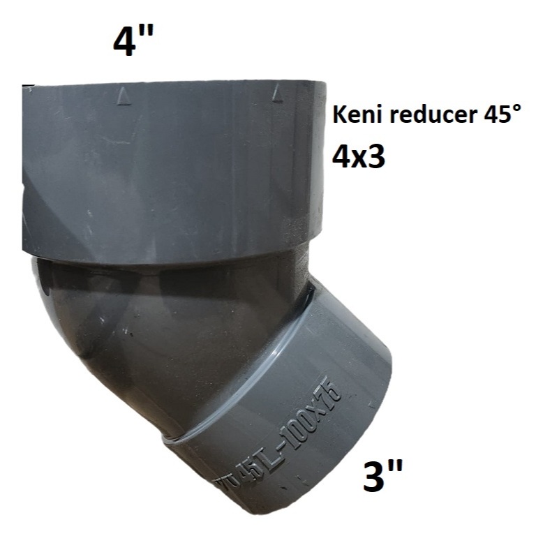 SIKU Keni elbow L bow elbow reducer regulator 45 45 degrees ash pvc ...